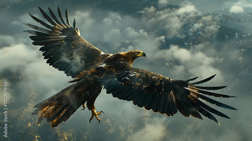Unbound Majesty: Witness the Magnificent Eagle Soaring Across Vast ...