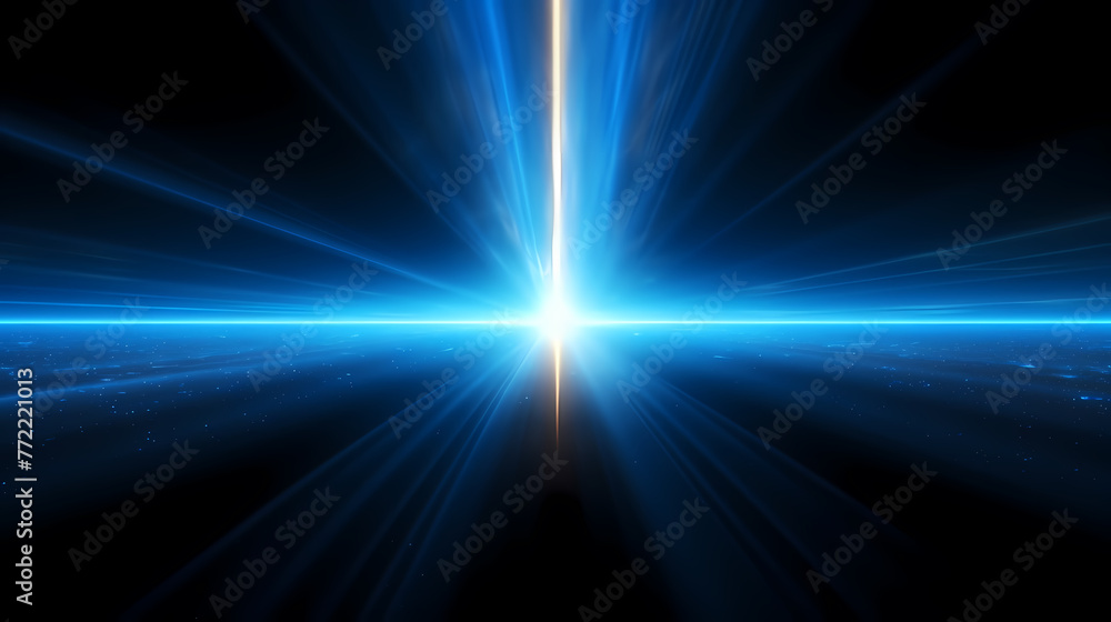 Abstract blue glowing background with light beams background Stock ...