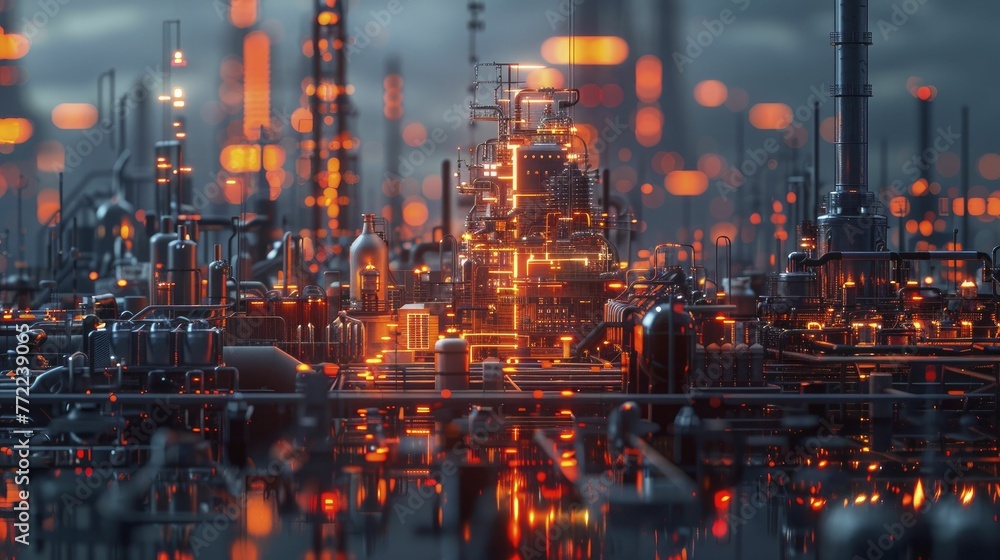 Sleek design of an AI algorithm predicting industrial outcomes, on a ...