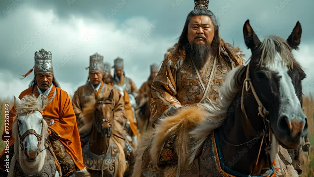 Vidéo Stock Kublai Khan was the founder and first emperor of the Mongol ...