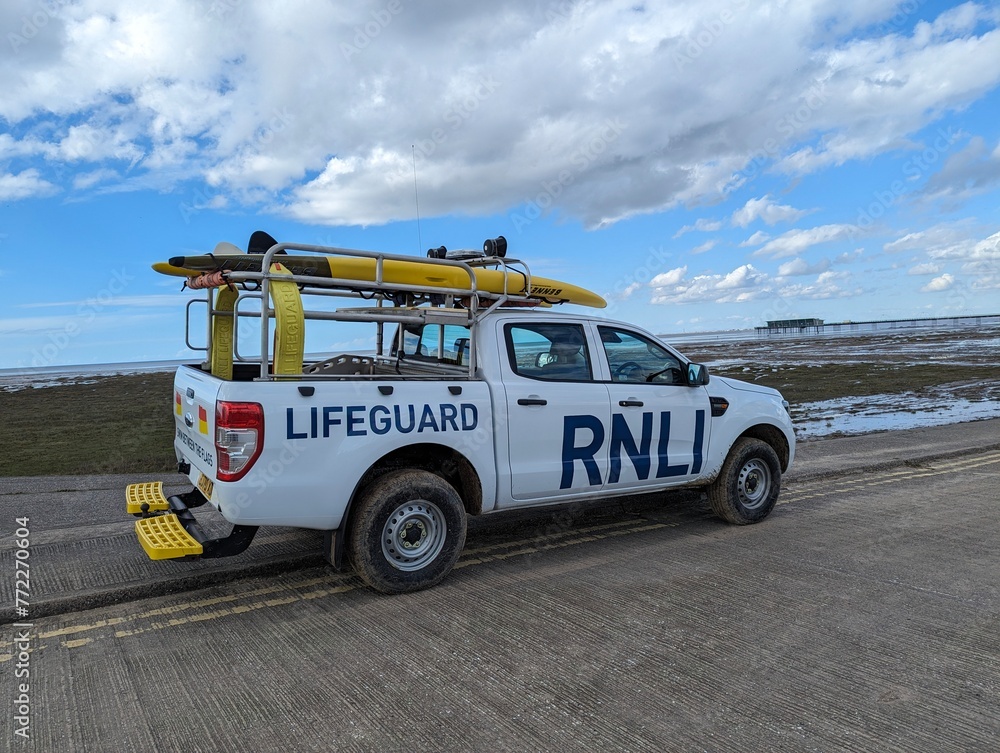 Southport UK 03 30 2024 Royal National Lifeboat Institution Ford Ranger ...