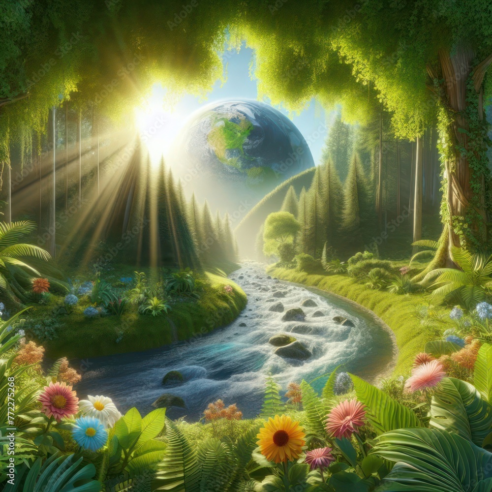 world environment day background, save planet, ecology concept. Card ...