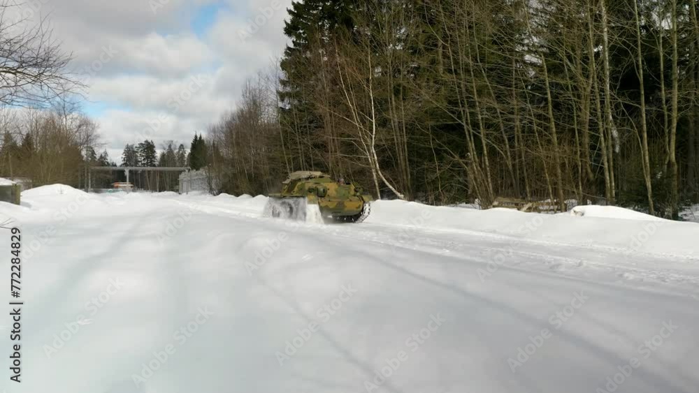Soviet light semi-armored tracked artillery tractor from the 20th ...