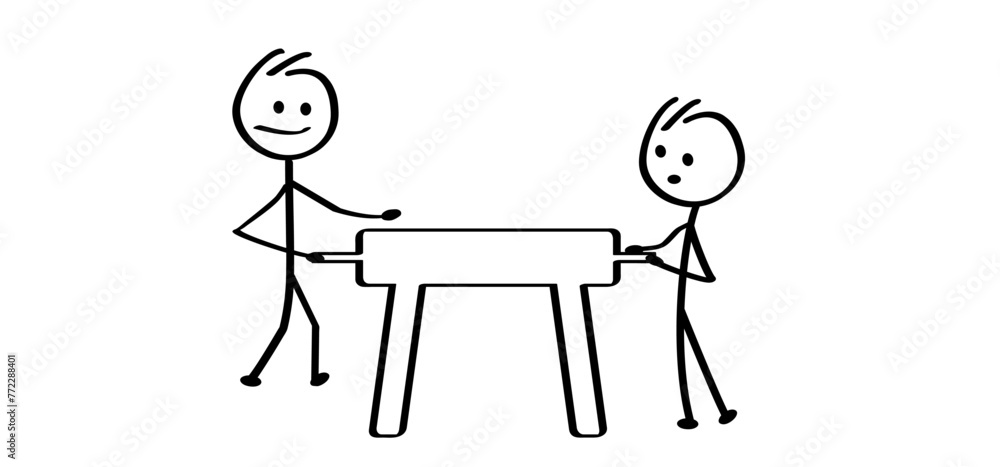 Cartoon Cartoon table football game or foosball or table soccer. Soccer ...