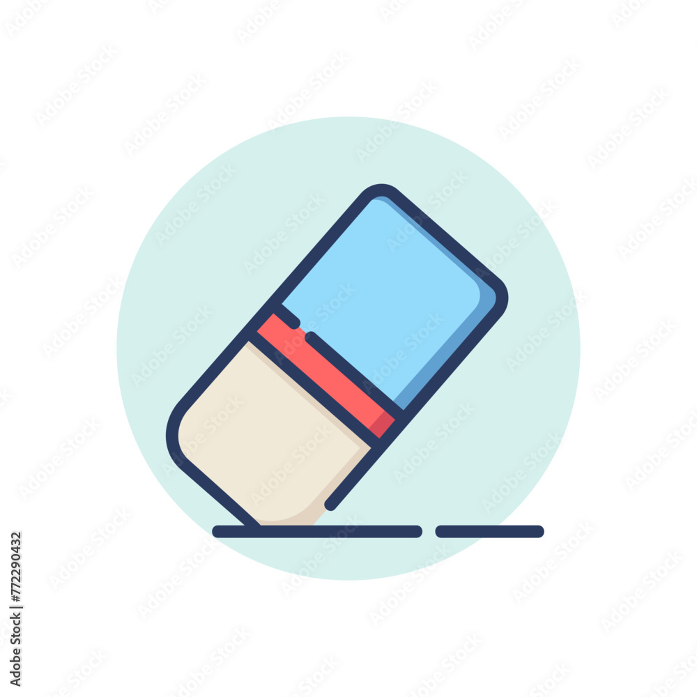 Vecteur Stock Eraser tool thin line icon. Rubber, error, control ...