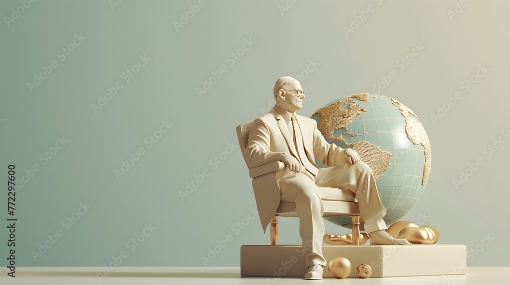 Global Figures: Sculptures of people and children holding a globe ...