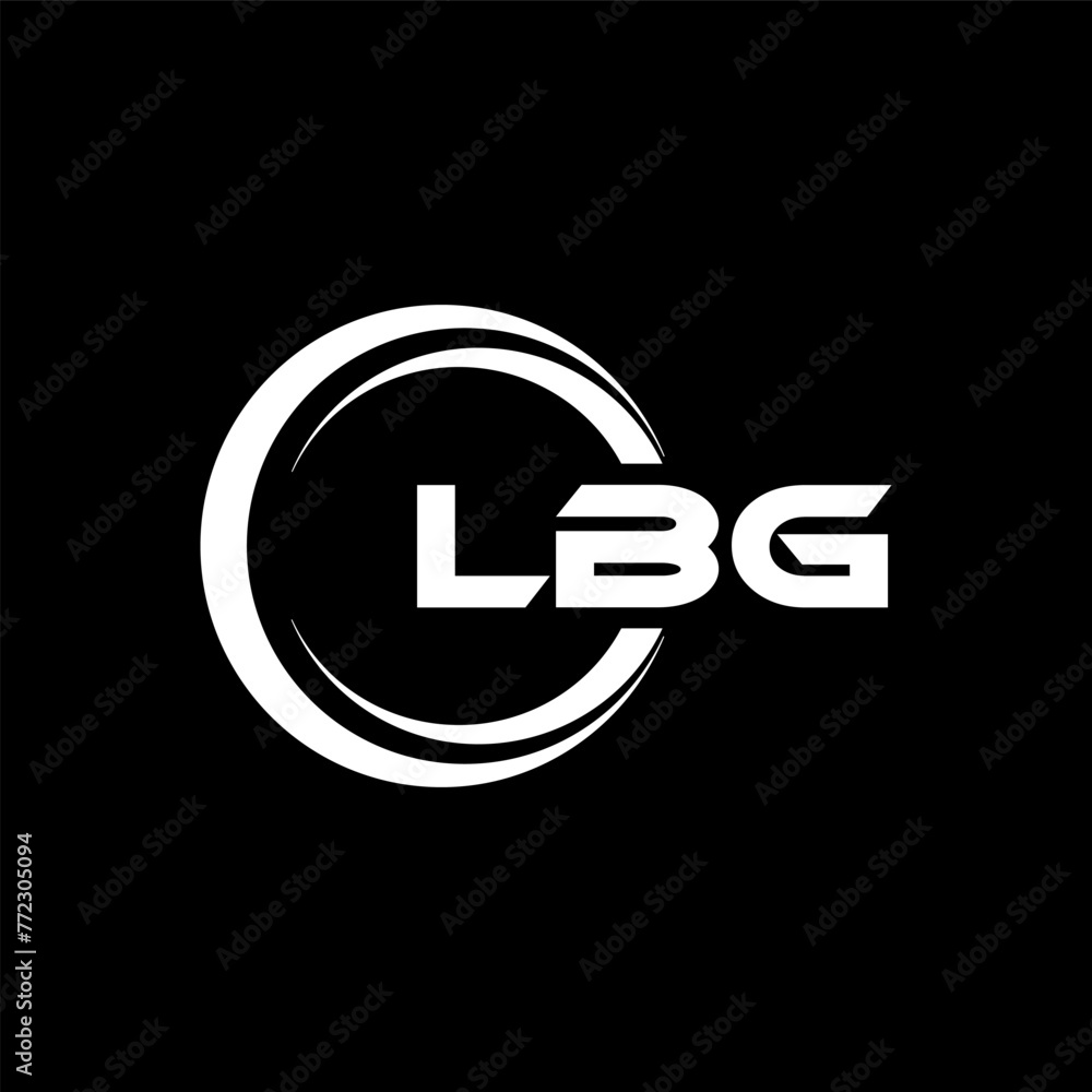 LBG letter logo design in illustration. Vector logo, calligraphy ...