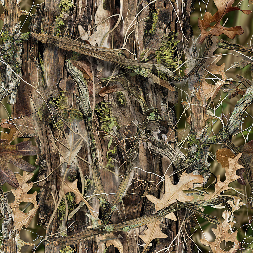 Mossy Oak Tree Hunting Camo Tree Bark Pattern Stock Illustration ...