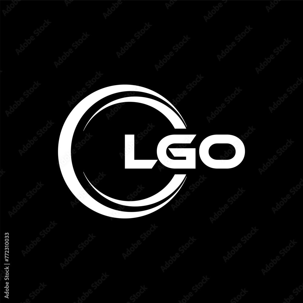 LGO letter logo design in illustration. Vector logo, calligraphy ...