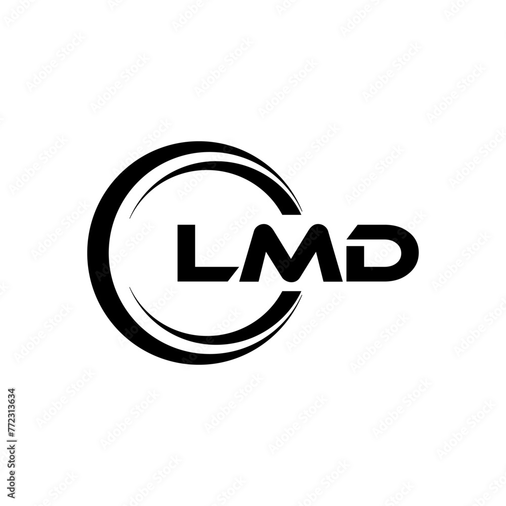 LMD letter logo design in illustration. Vector logo, calligraphy ...