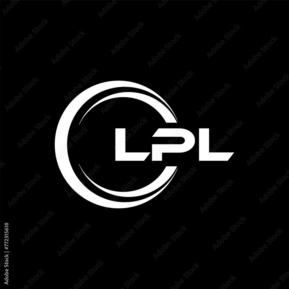 LPL letter logo design in illustration. Vector logo, calligraphy ...