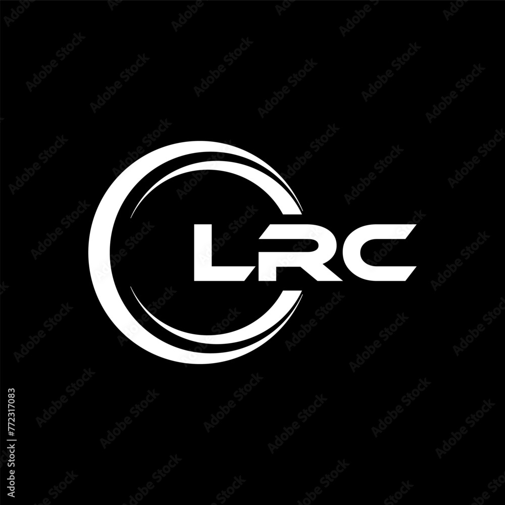 LRC letter logo design in illustration. Vector logo, calligraphy ...