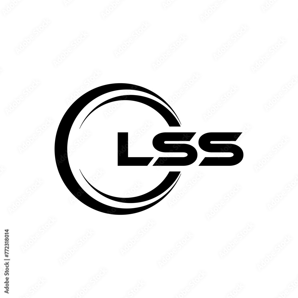 LSS letter logo design in illustration. Vector logo, calligraphy ...