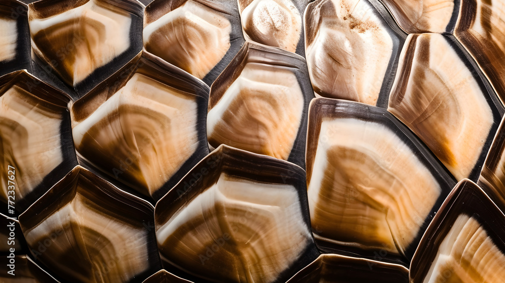 Upon inspection, a sea turtle's shell reveals an intriguing design ...