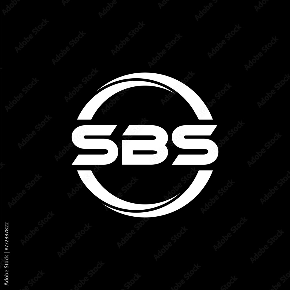SBS letter logo design in illustration. Vector logo, calligraphy ...