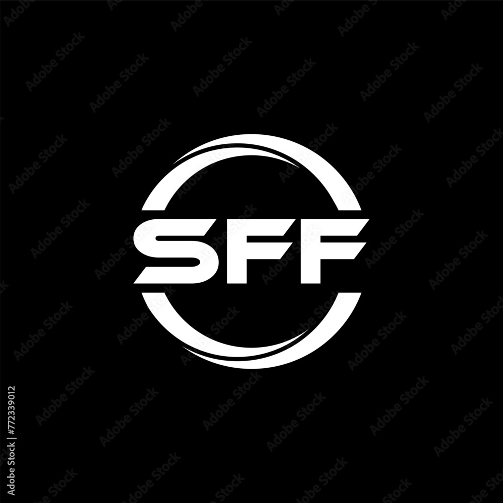 SFF letter logo design in illustration. Vector logo, calligraphy ...