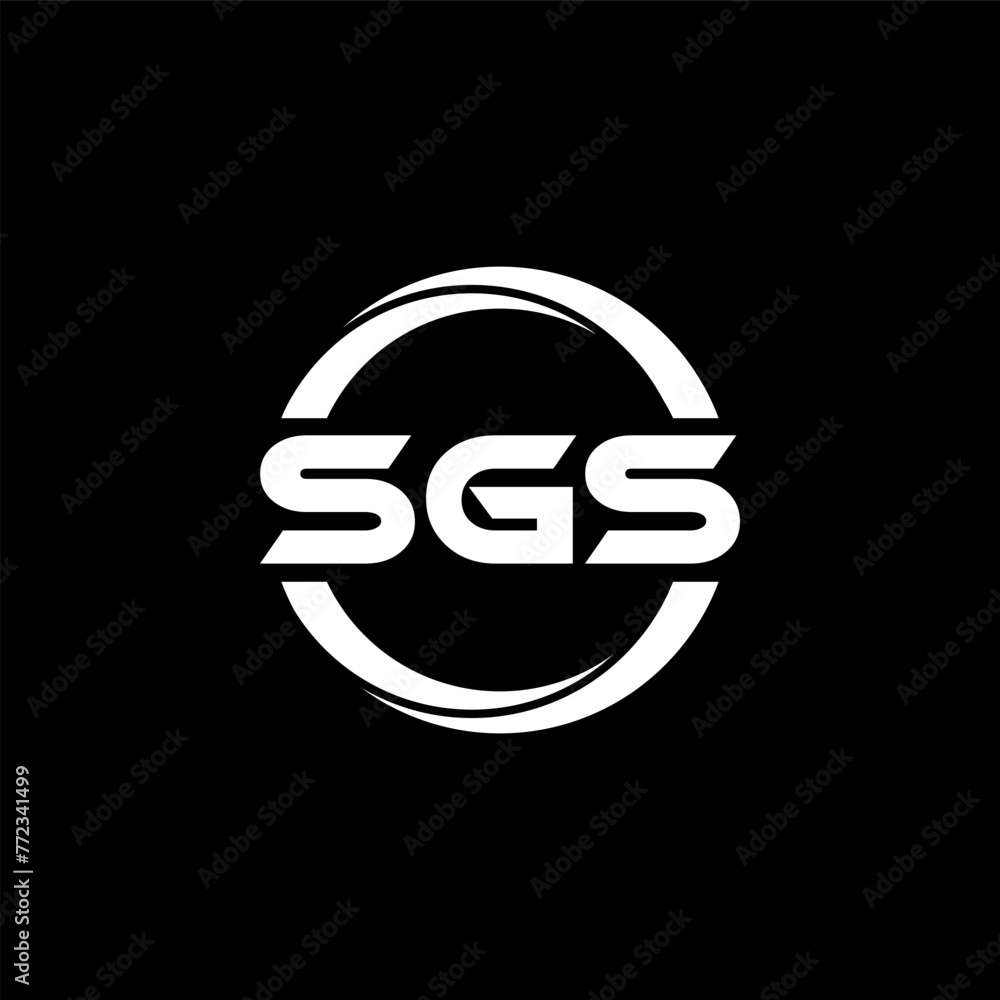 SGS letter logo design in illustration. Vector logo, calligraphy ...