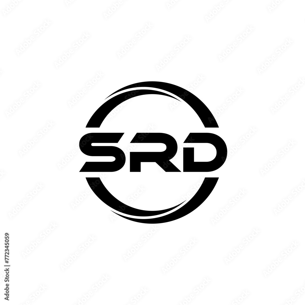 SRD letter logo design in illustration. Vector logo, calligraphy ...