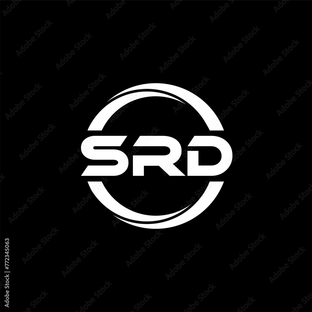 SRD letter logo design in illustration. Vector logo, calligraphy ...