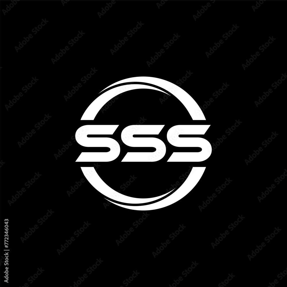 SSS letter logo design in illustration. Vector logo, calligraphy ...