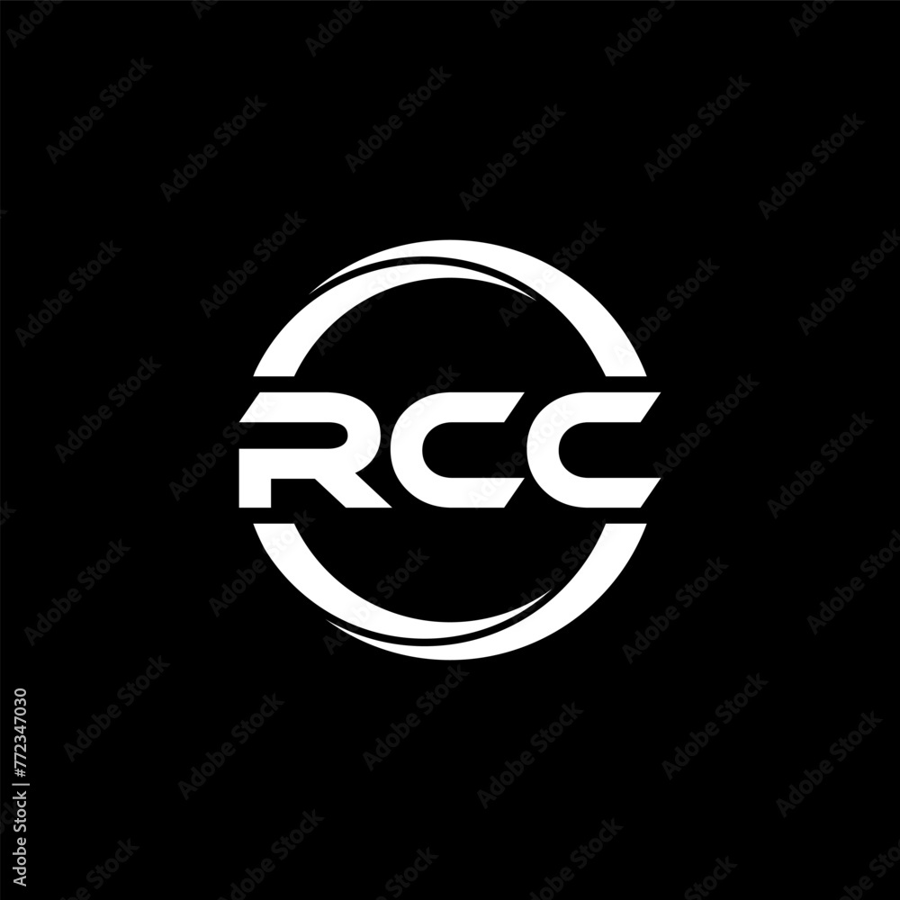 RCC letter logo design in illustration. Vector logo, calligraphy ...