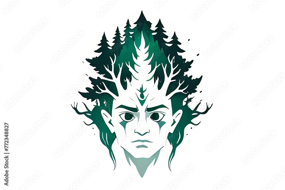 Forest Deity Essence. This digital artwork embodies a deity of the ...