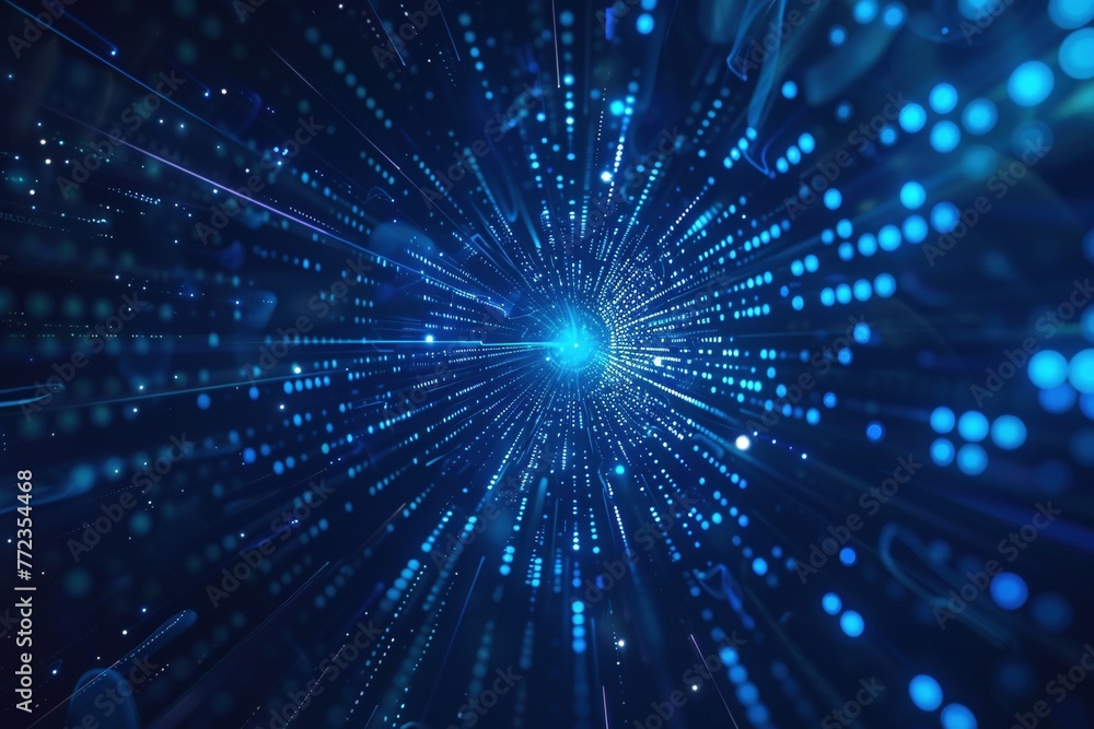 Binary Symphony: A dark digital stage comes alive with a symphony of ...