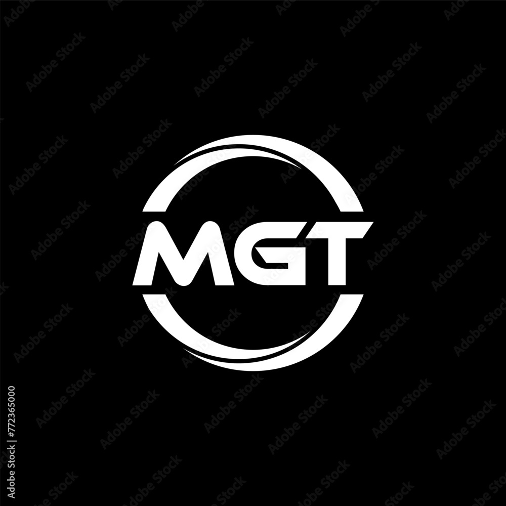 MGT letter logo design in illustration. Vector logo, calligraphy ...