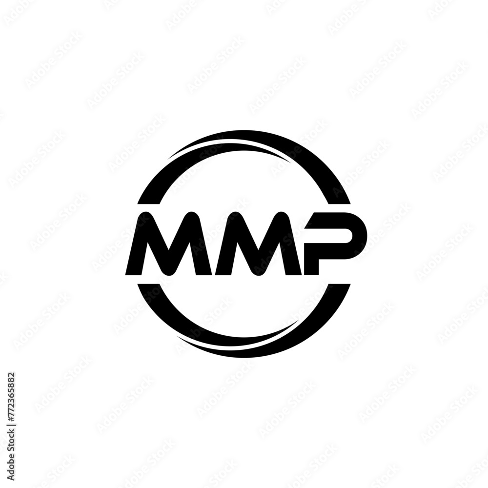 MMP letter logo design in illustration. Vector logo, calligraphy ...