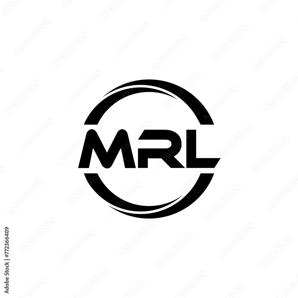 MRL letter logo design in illustration. Vector logo, calligraphy ...