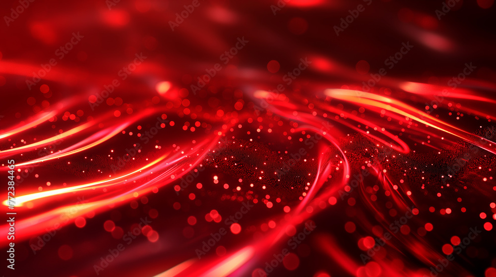 Abstract red glowing curved lines background. Website, wallpaper etc ...