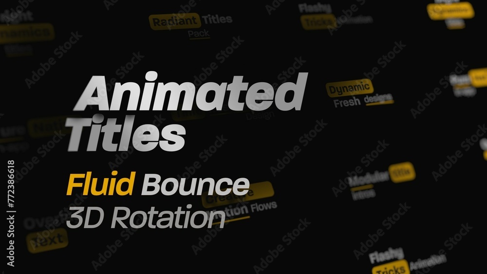 Fluid Bounce 3D Rotation Title Animations Stock Template | Adobe Stock