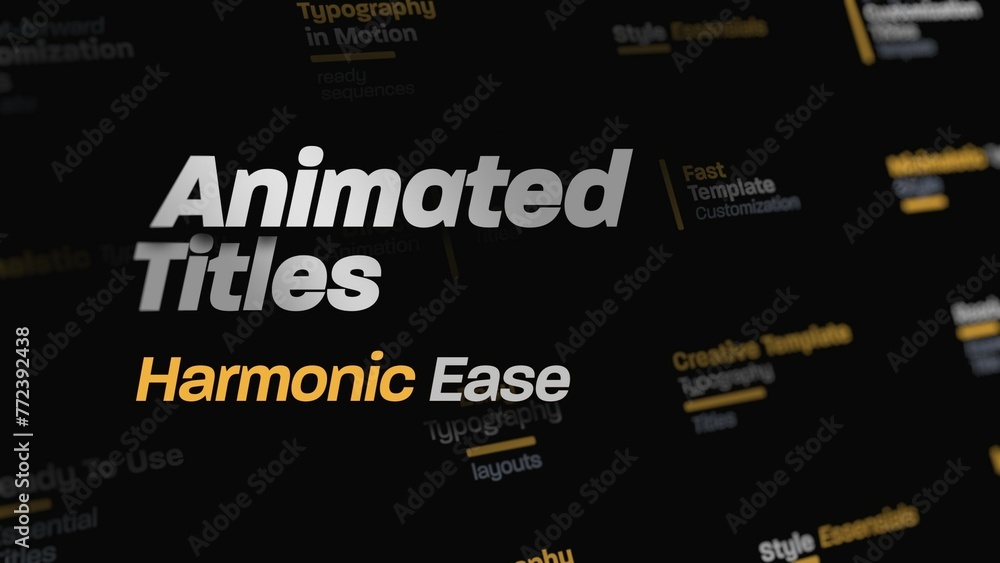 Harmonic Ease Animated Titles Stock Template | Adobe Stock