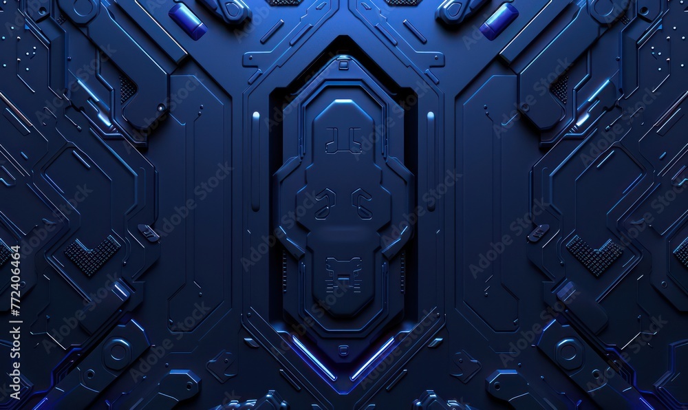 This image showcases a richly detailed texture of a blue futuristic sci ...