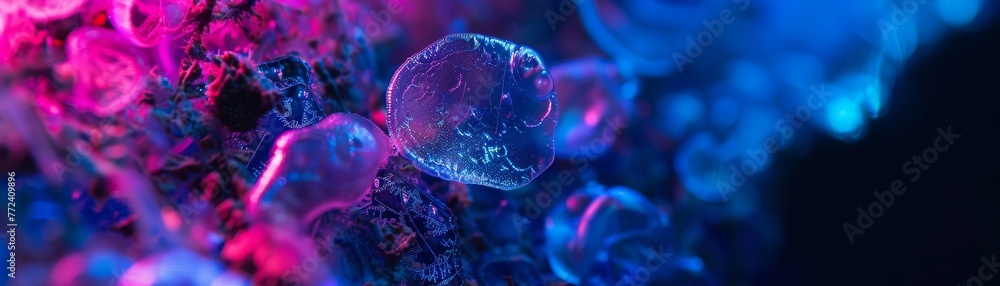 Fluorescence under UV light, showcasing how certain substances emit ...