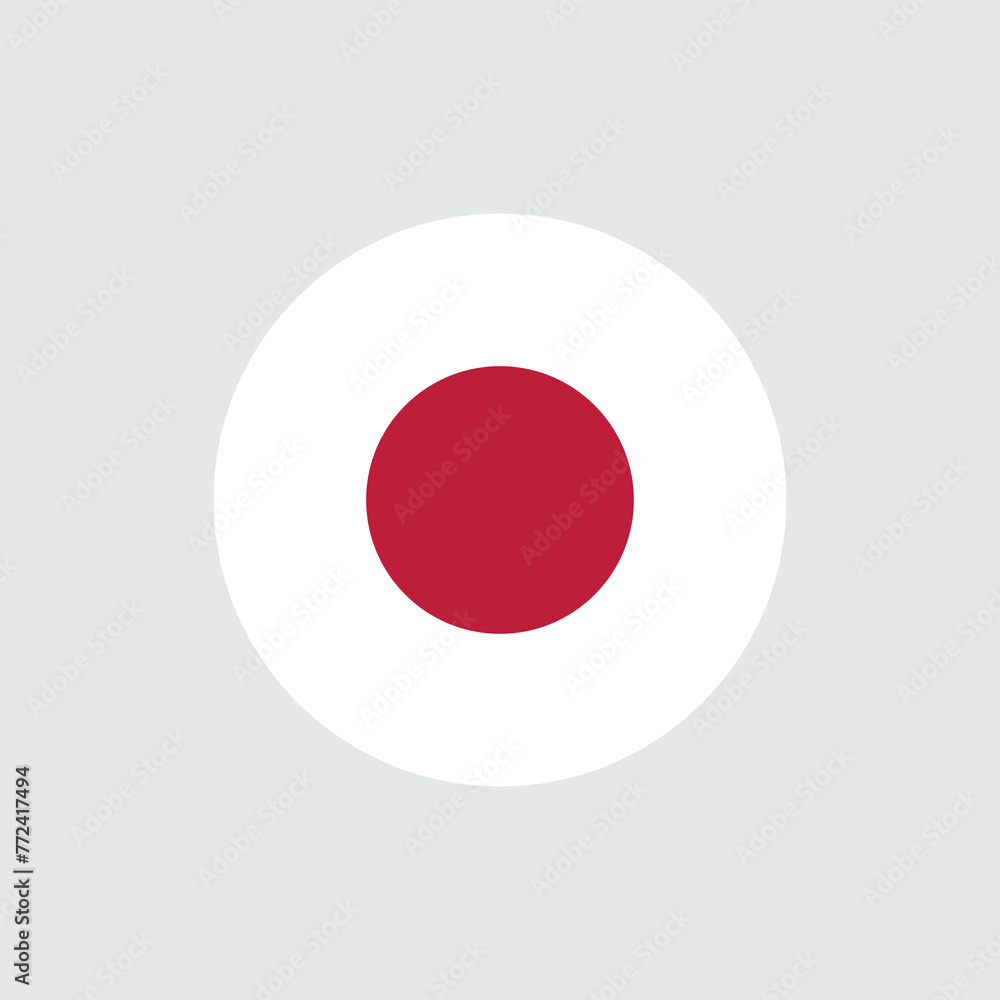 Flag of Japan. Japanese white flag with a red circle in the middle ...