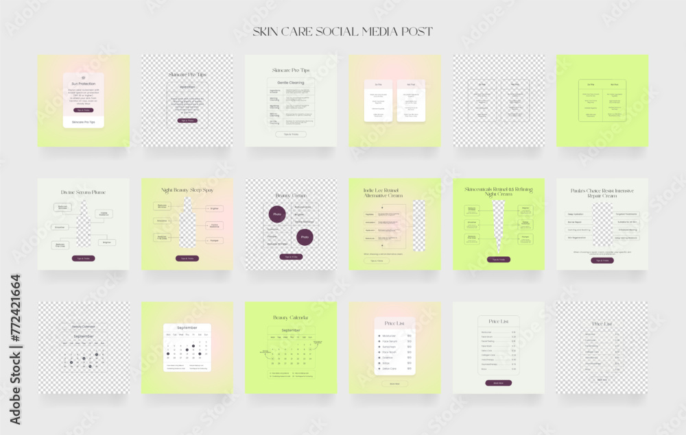 Tips post for skin care. minimal modern beauty fashion cosmetic. Tips ...