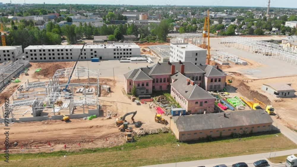 Siauliai, Lithuania - 27th june, 2023: Aerial view new military base ...