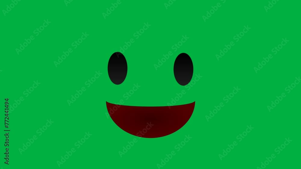 Vidéo Stock Normal to Laughing face expression animation on green ...