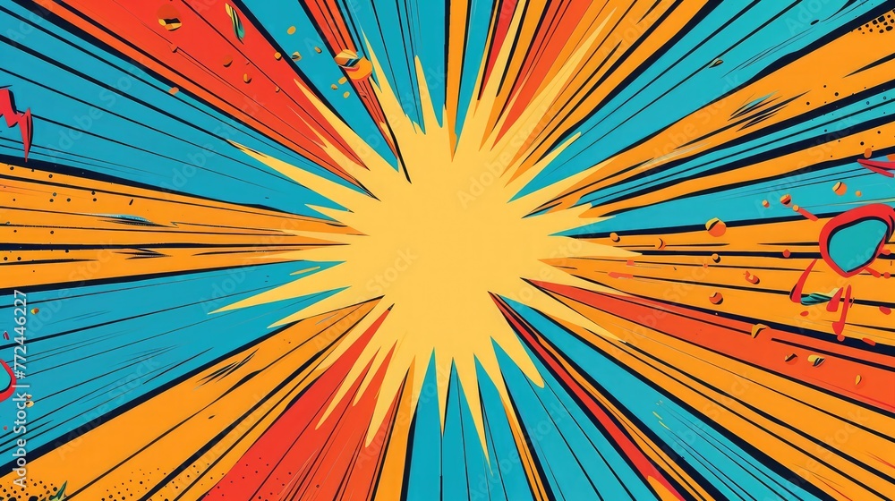 comic book page background with radial image and use it as your ...