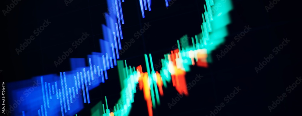 Investment, trade, stock, finance and analysis concept. Business graph ...