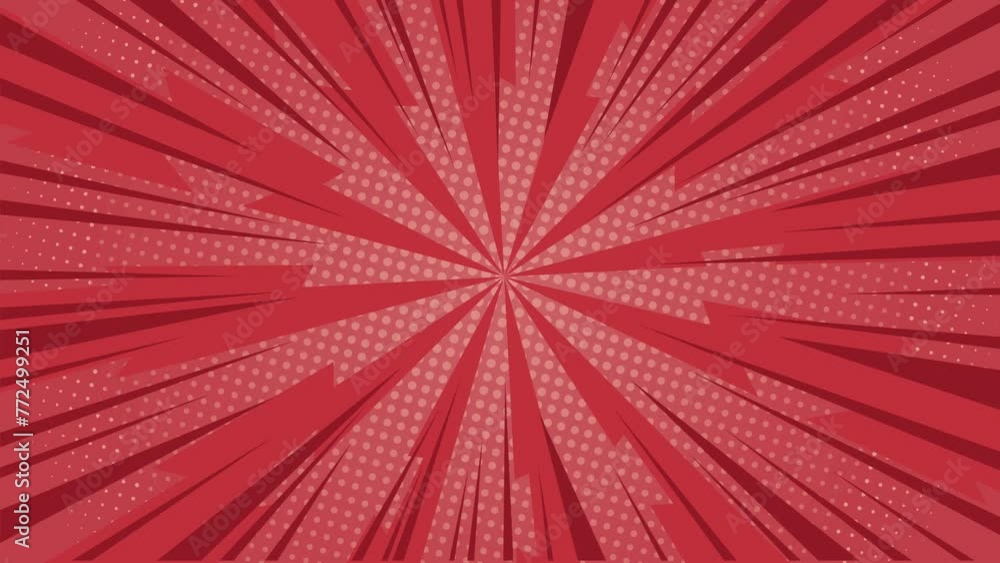 Red background in pop art and funny cartoon comic style. Simple flat ...