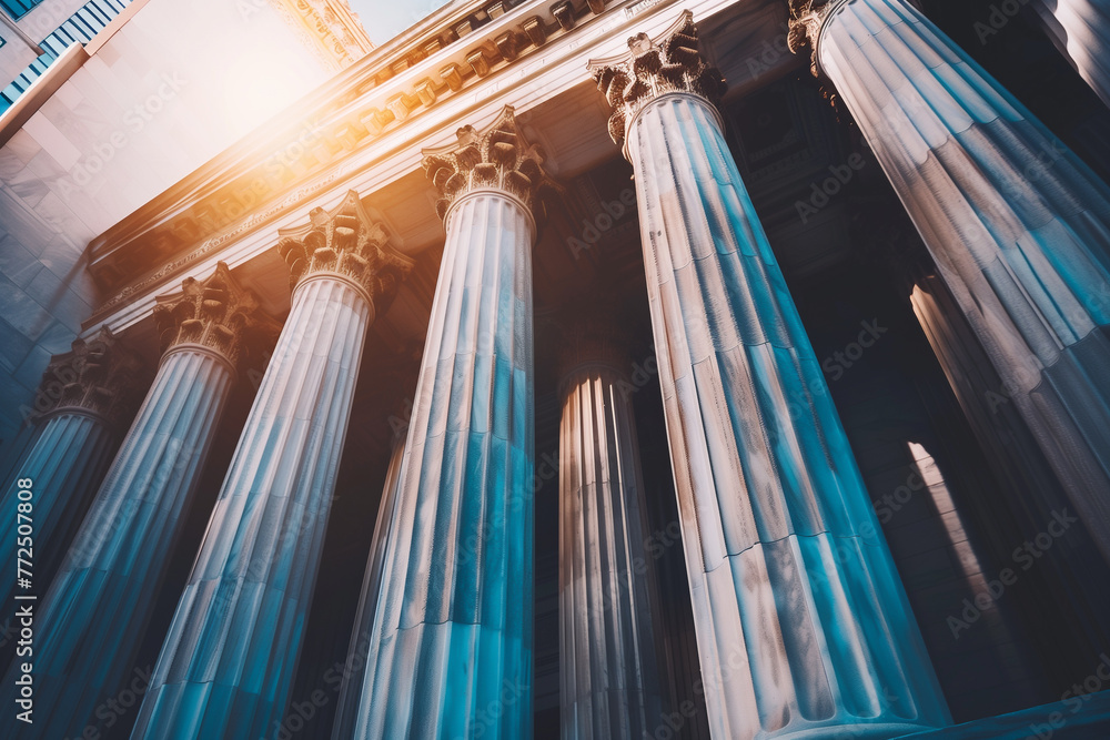 Pillars of building, built structure, famous place, building exterior ...