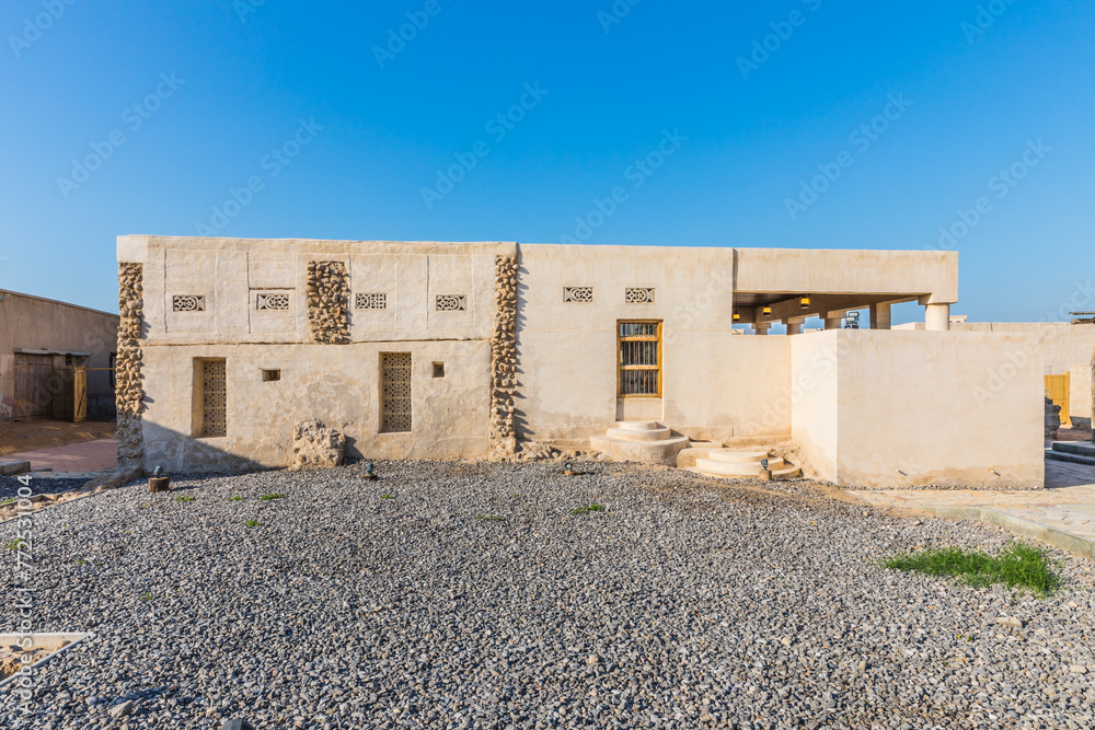 Ras Al Khaimah, UAE – February 23, 2024: The desert coastal town (ghost ...