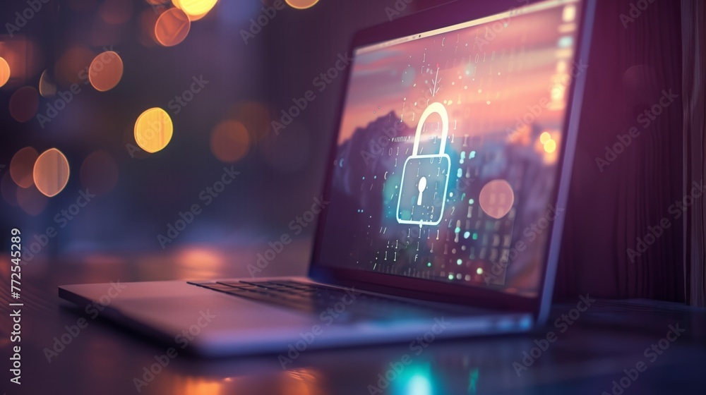 Foto de Cybersecurity, encryption, secure access to personal data ...