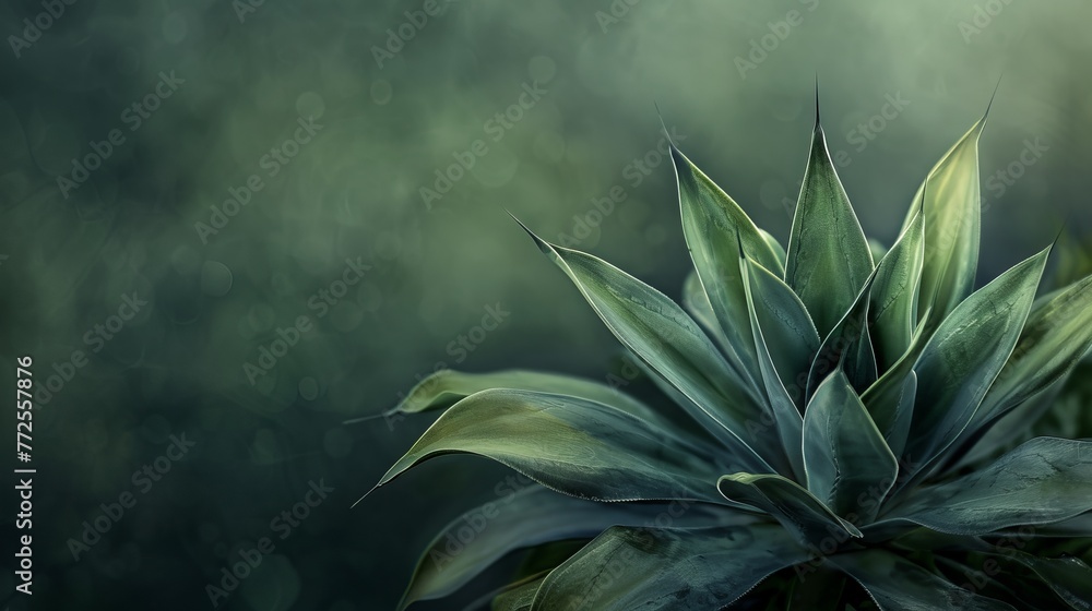 The Agave attenuata cactus plant displays a natural abstract with soft ...