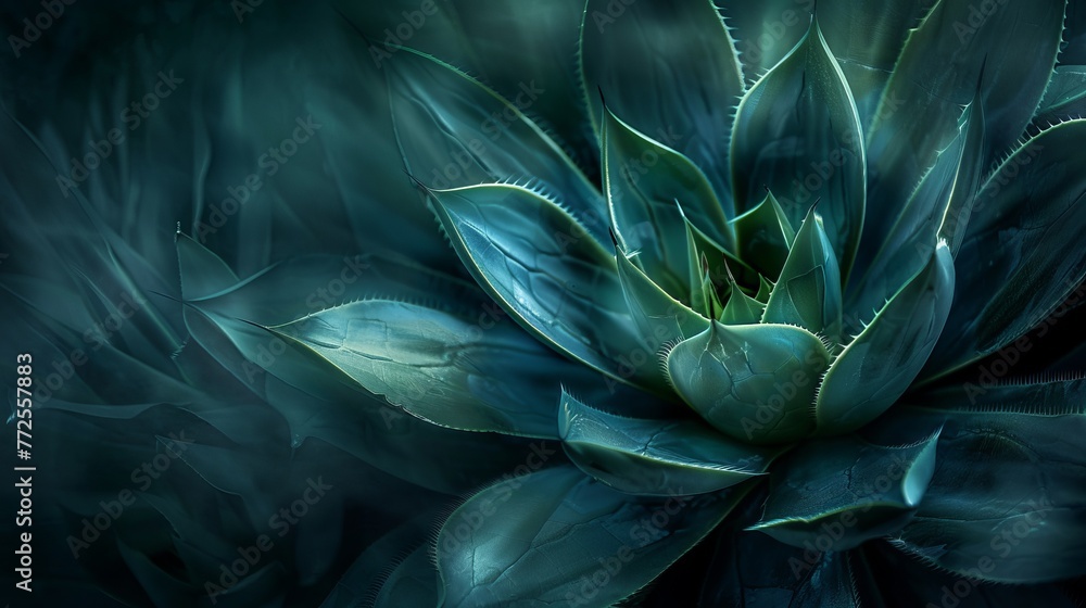 The Agave attenuata cactus plant displays a natural abstract with soft ...