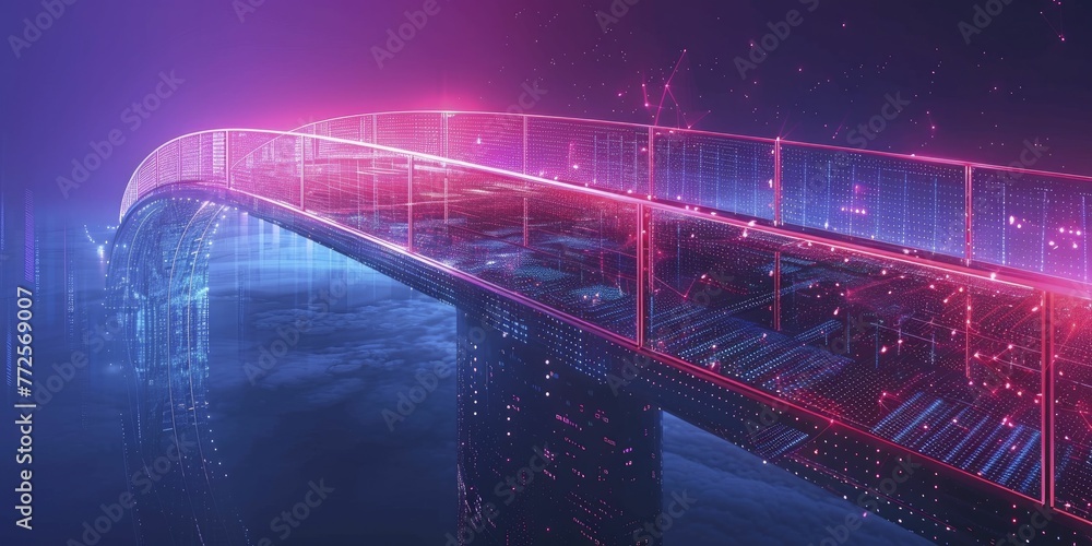 Minimalistic design of a bridge connecting traditional markets to ...