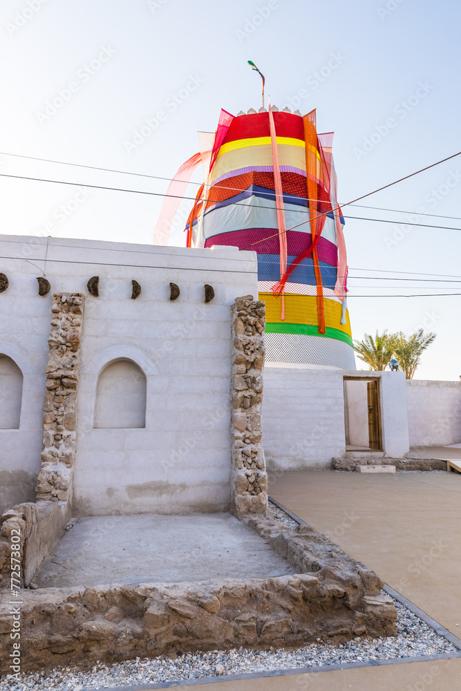 Ras Al Khaimah, UAE – February 23, 2024: The desert coastal town (ghost ...