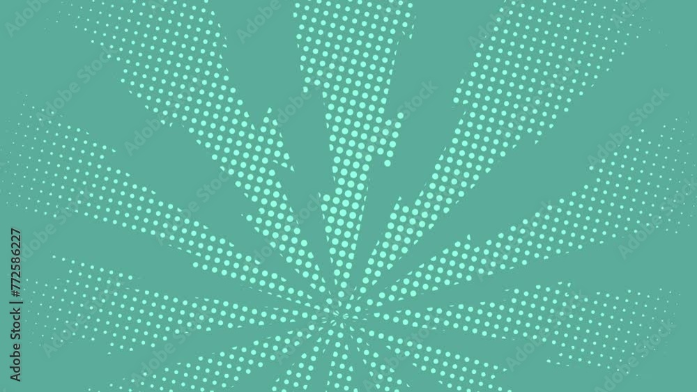 Teal background in pop art and funny cartoon comic style. Simple flat ...